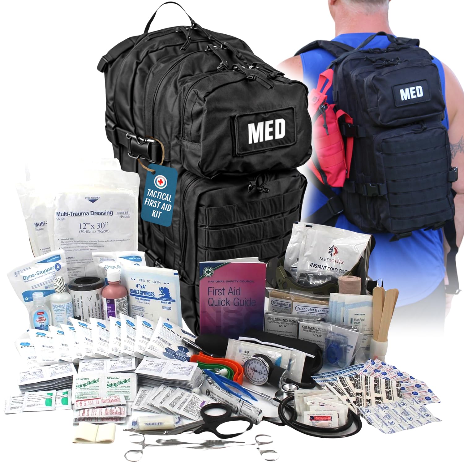 Amazon.com: Luminary Tactical Trauma Kit - Fully Stocked First Aid Trauma & Emergency Survival ...