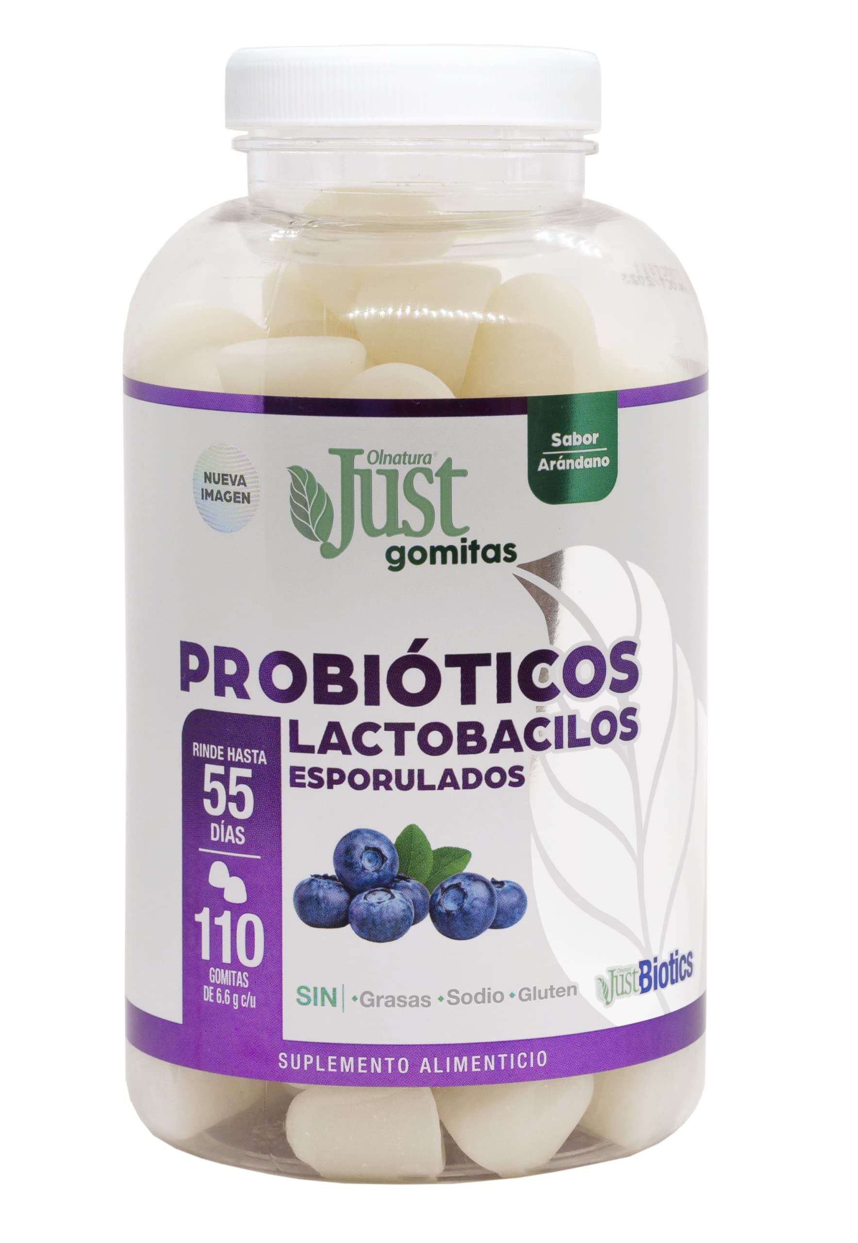 Probióticos Premium JustBiotics 110 gomitas con 100 millones de ...