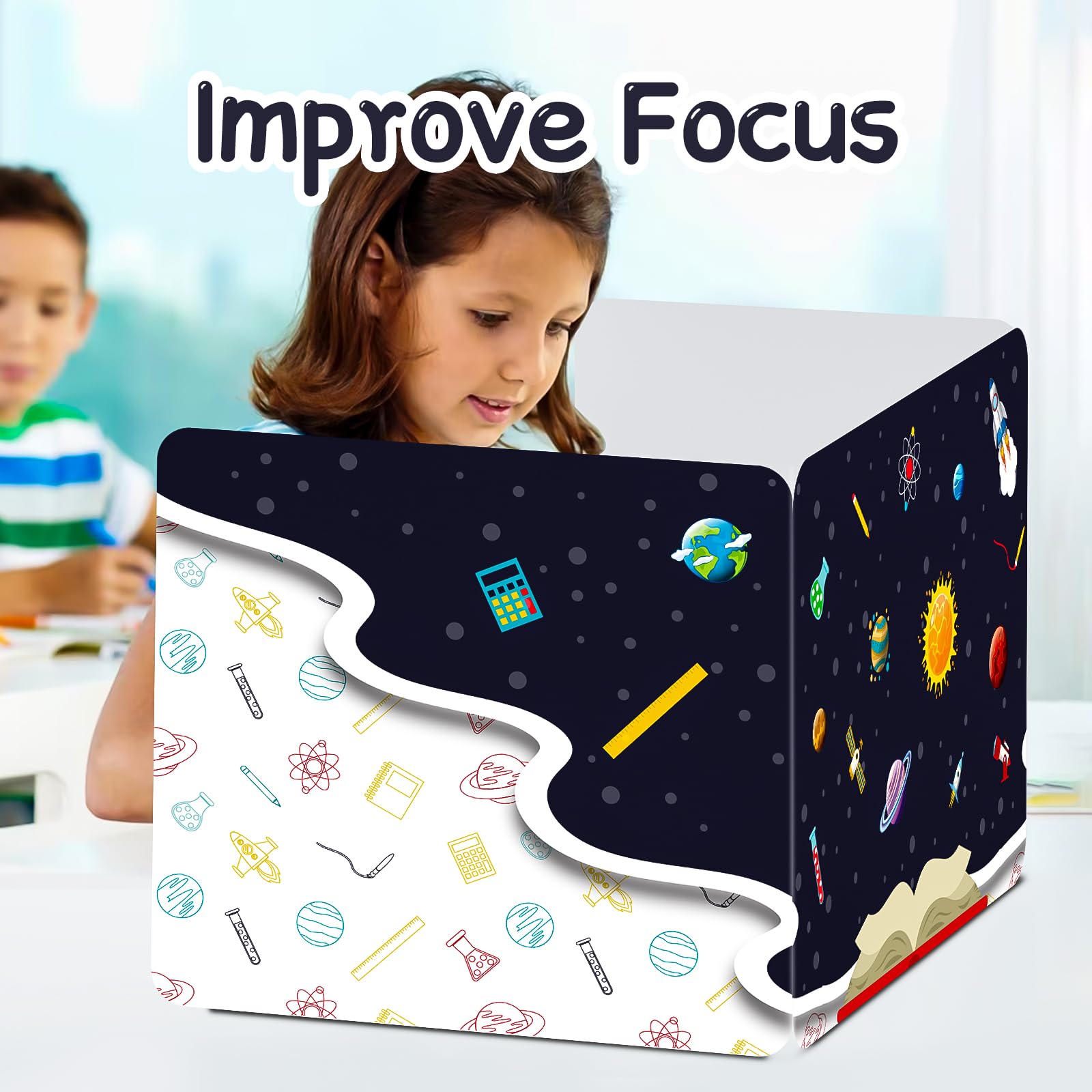 Snapklik.com : 24 Pack Privacy Shields For Student Desks, Colored ...