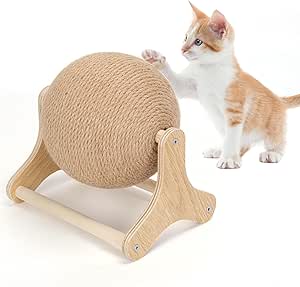 Amazon.com: Outamateur Cat Scratcher Ball Toy, Sisal Cat Scratching ...