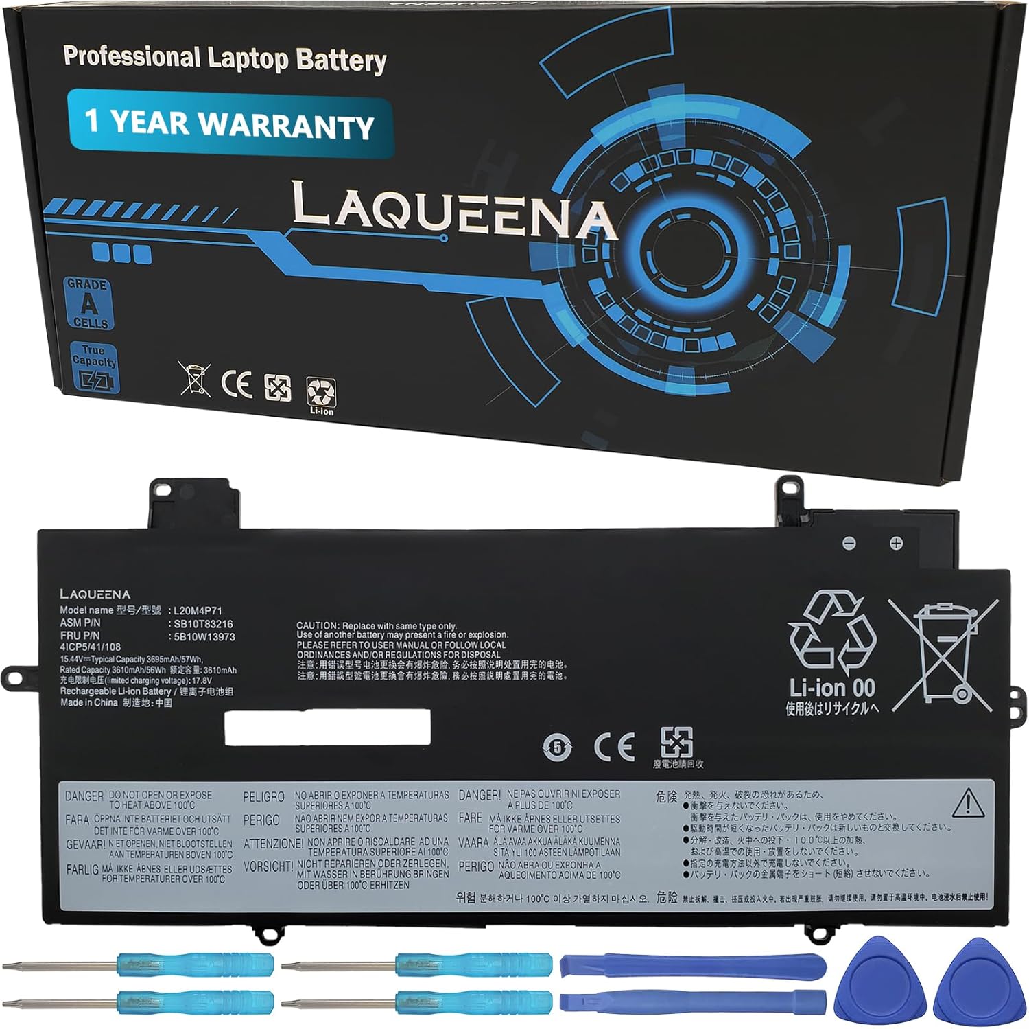 Amazon.com: LAQUEENA L20M4P71 Laptop Battery Compatible with Lenovo ...