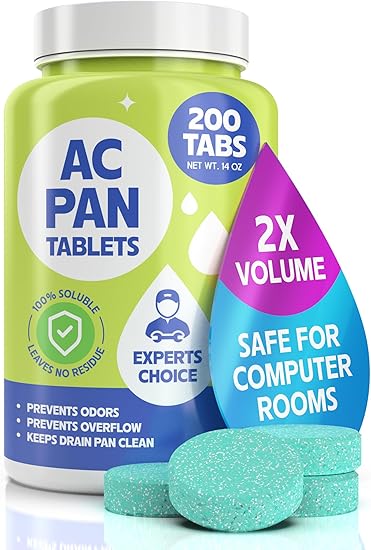 Amazon.com: 200 Tablets AC Drain Line Cleaner- No-Residue, Water ...