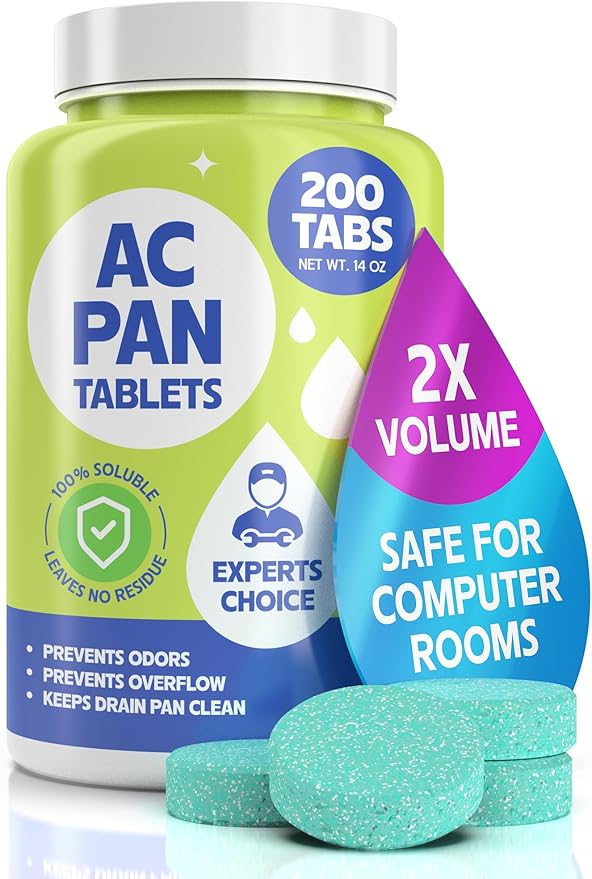 Amazon.com: 200 Tablets AC Drain Line Cleaner- No-Residue, Water ...