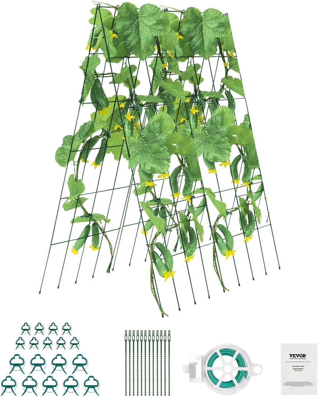Amazon.com : VEVOR Cucumber Trellis for Climbing Plants,39" H x 32" W ...