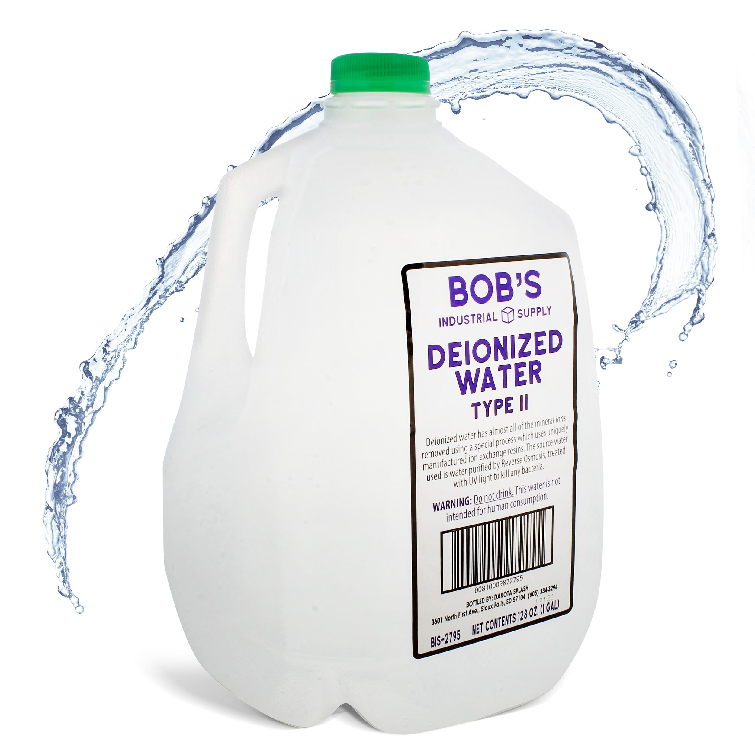 BISupply Deionized Water Gallon Type 2 Deionized Water Jug - 1Gal Type ...