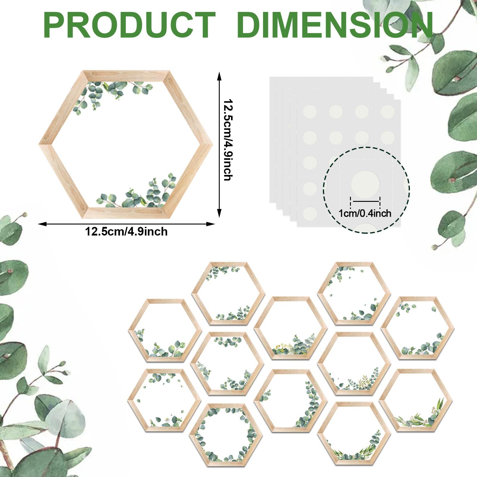 Snapklik.com : 60 Pcs Simply Boho Hexagons Cutouts Hexagon Cutout ...