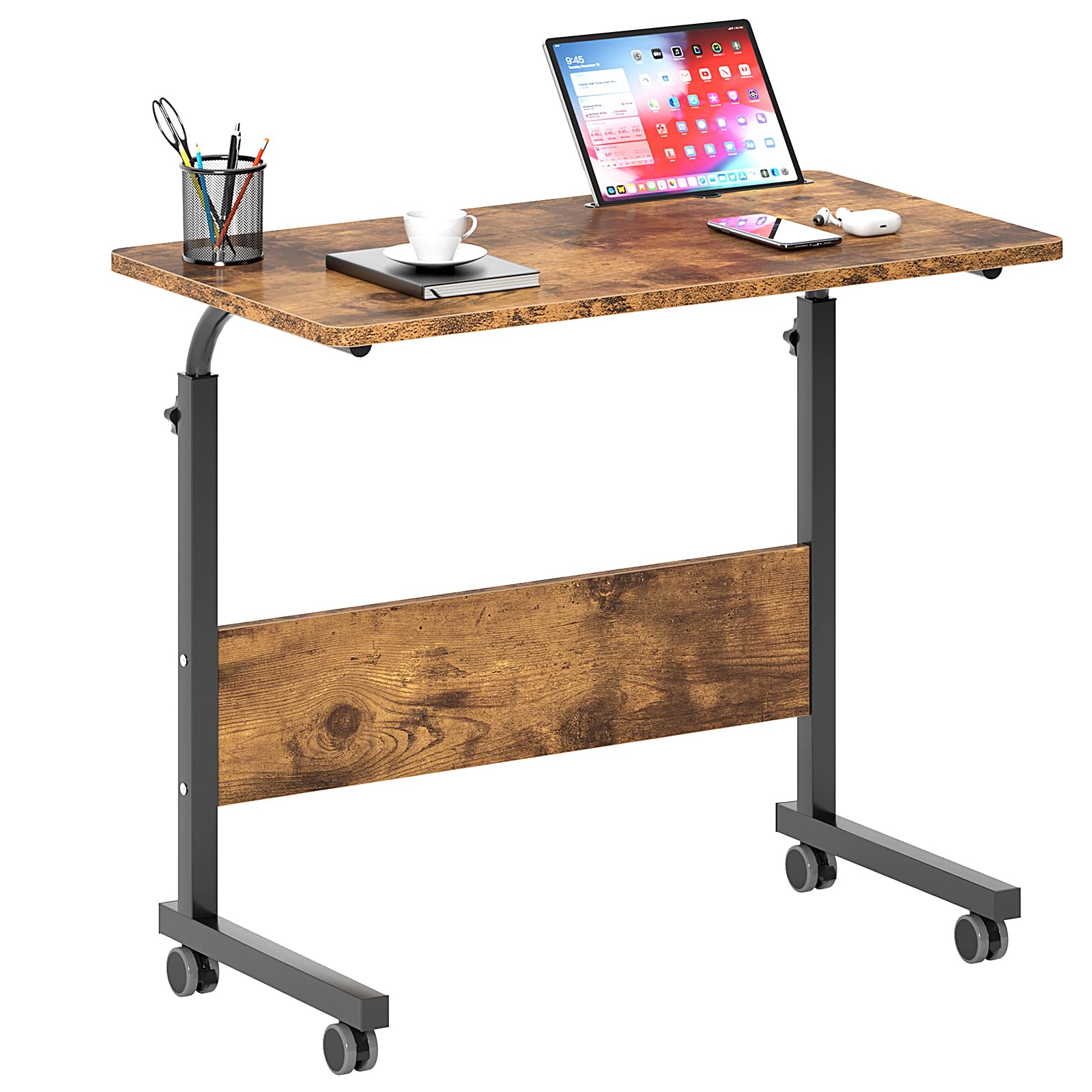 Amazon.com: SogesPower 31.5 inches Mobile Laptop Desk with Slot ...