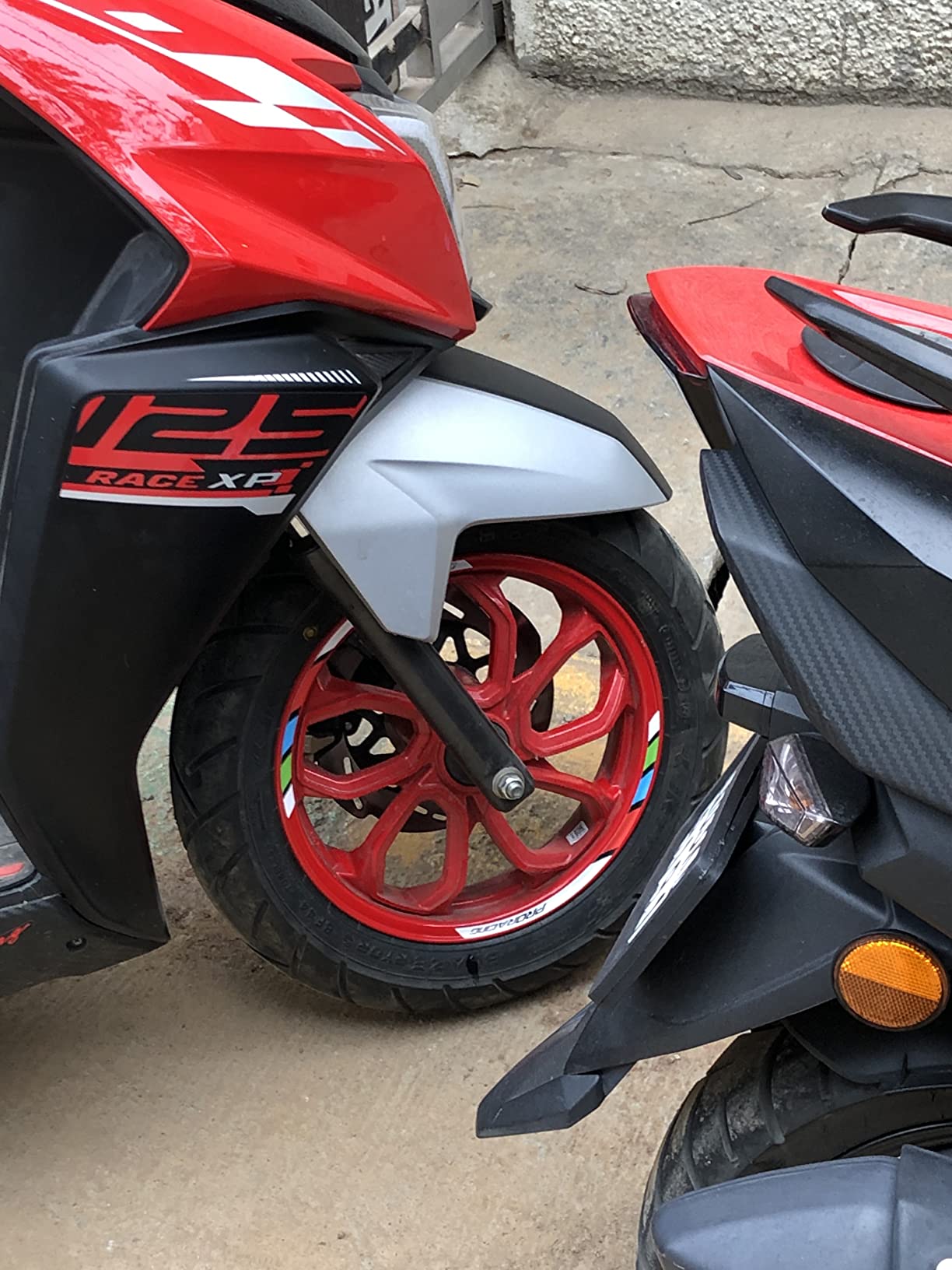 Piston Graphics Scooty Rim Stickers Kit Pro PGRacing Series in White ...