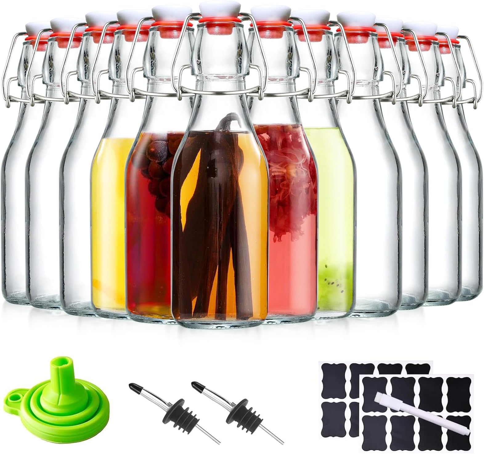 Amazon.com: YEBODA 8oz Swing Top Bottles - Glass Beer Bottle with ...