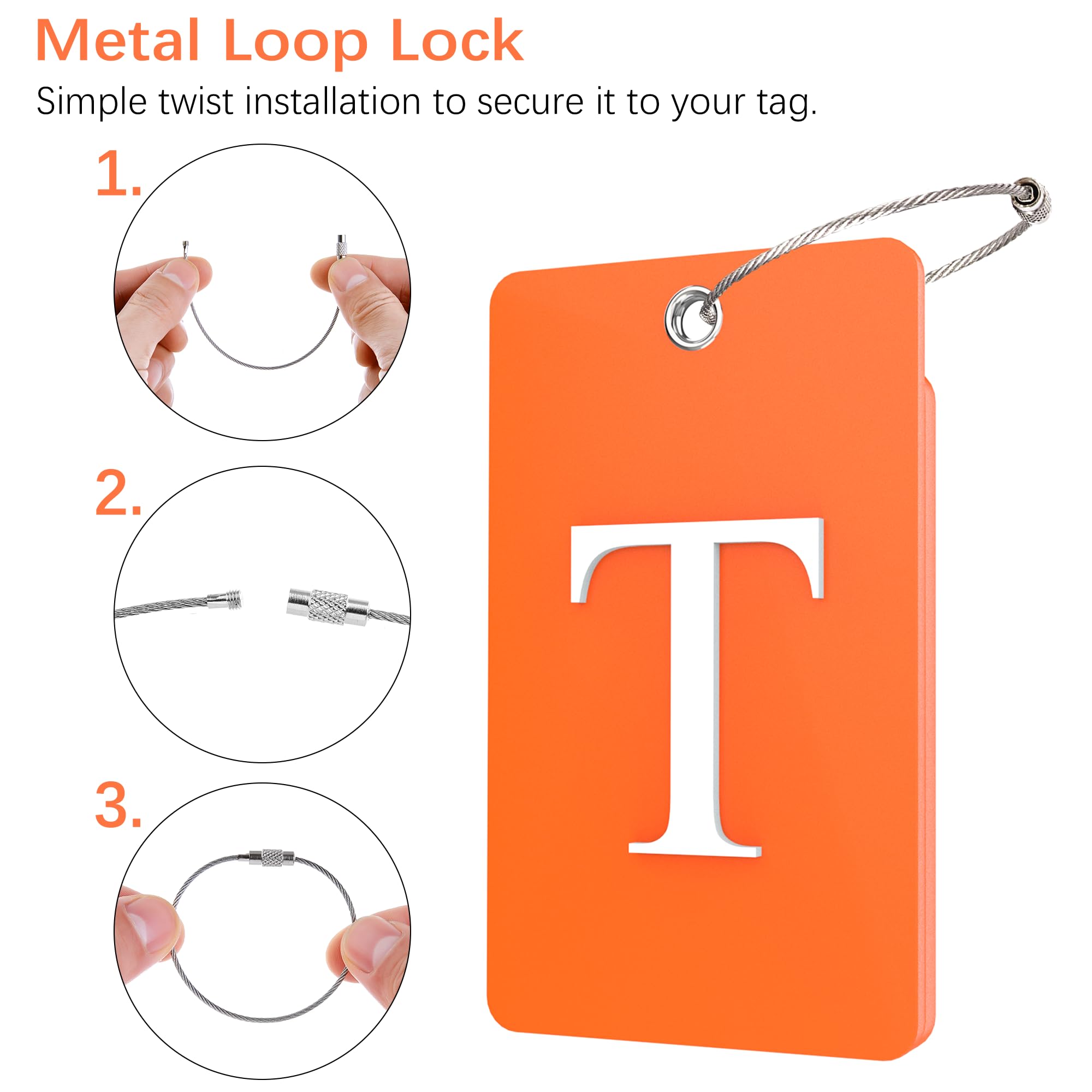 Snapklik.com : Gostwo 2 Pack Luggage Tags For Suitcases, 26 Initial ...