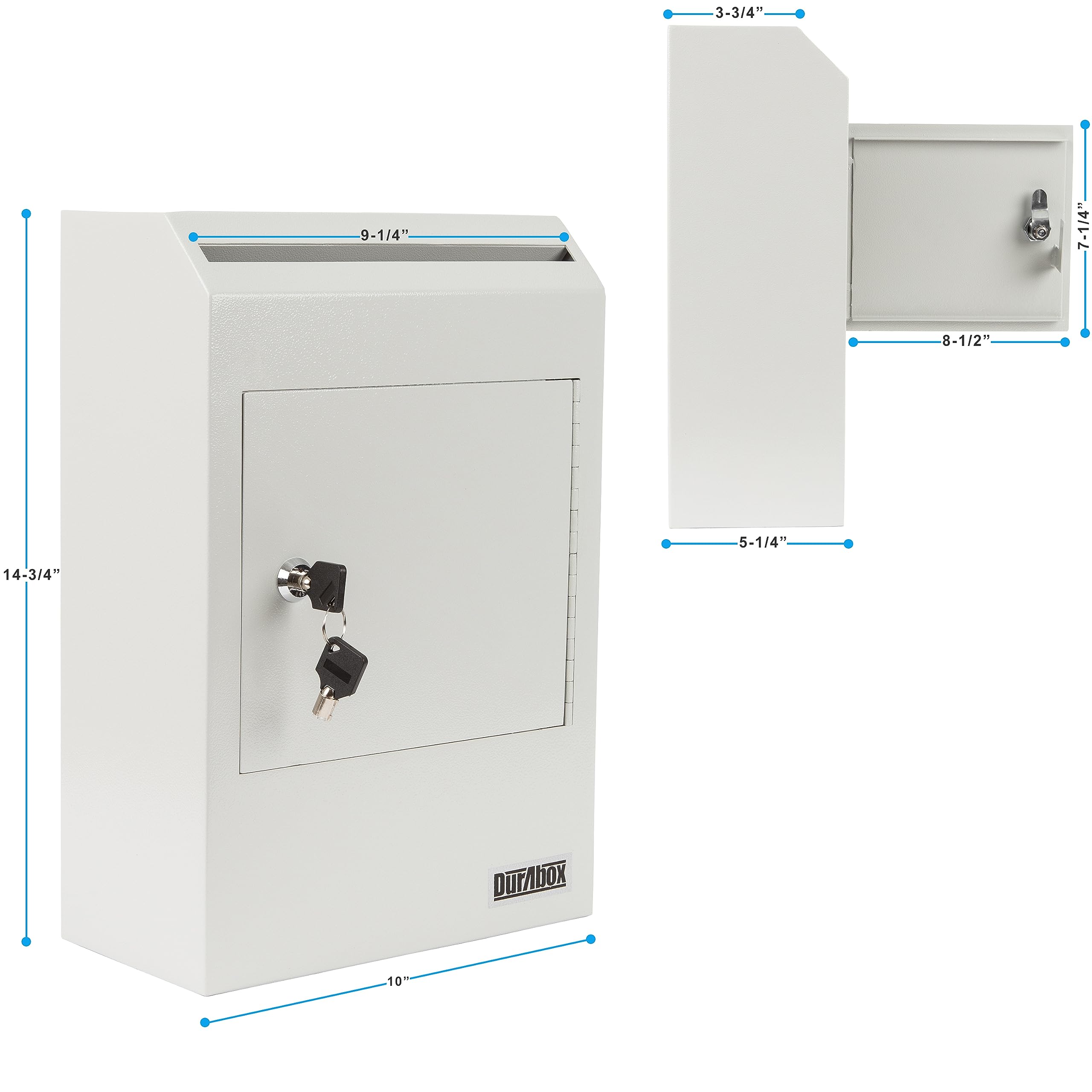 Snapklik.com : Durabox Large Heavy Duty Wall Mount Locking Deposit Drop ...
