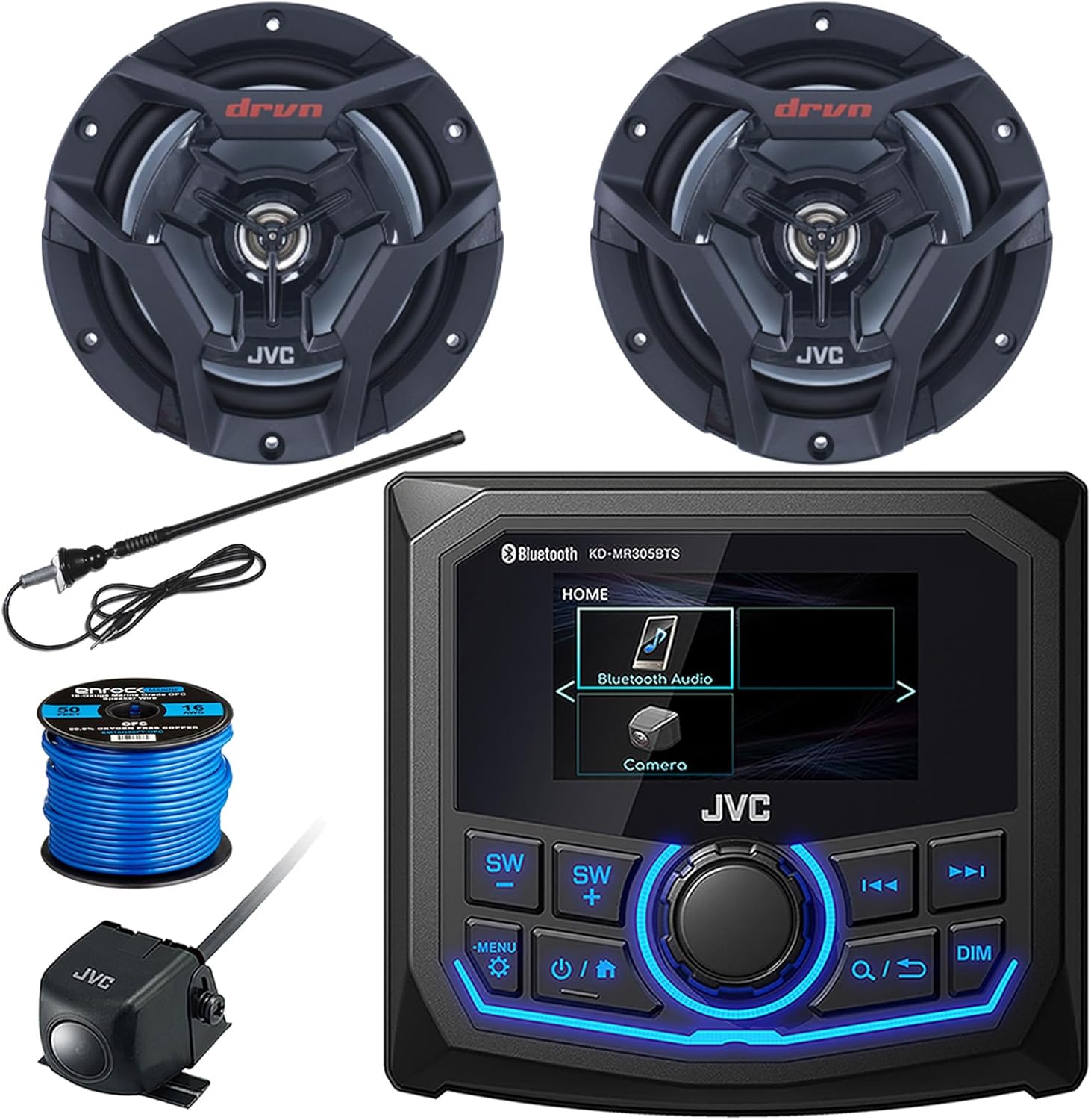 Amazon.com: JVC 2.7" Display Bluetooth AM/FM/Weatherband Rear USB AUX ...