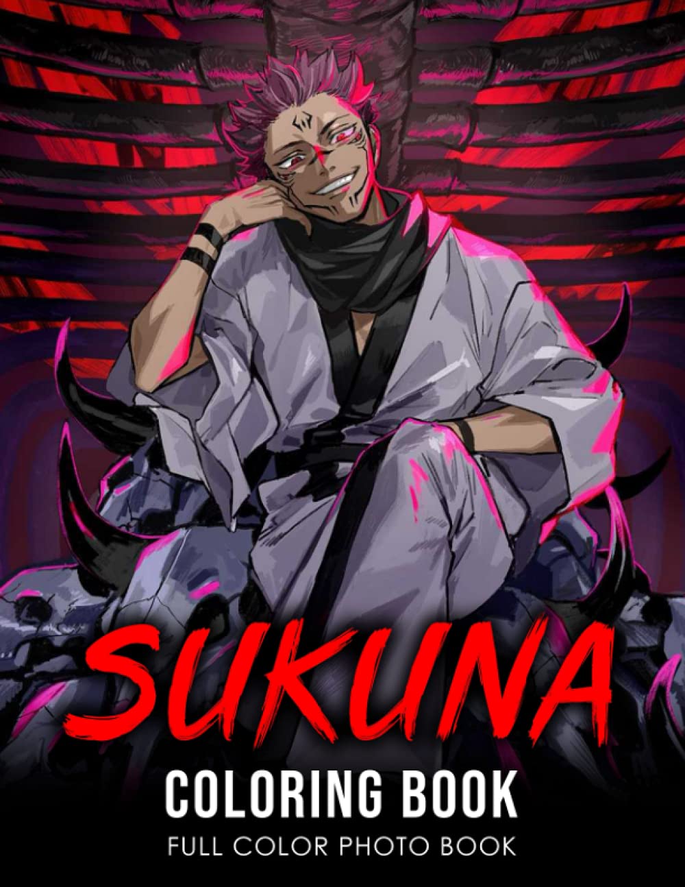 Sukuna Coloring Book Imaginary Demon Jujutsu Kaisen Anime Manga ...