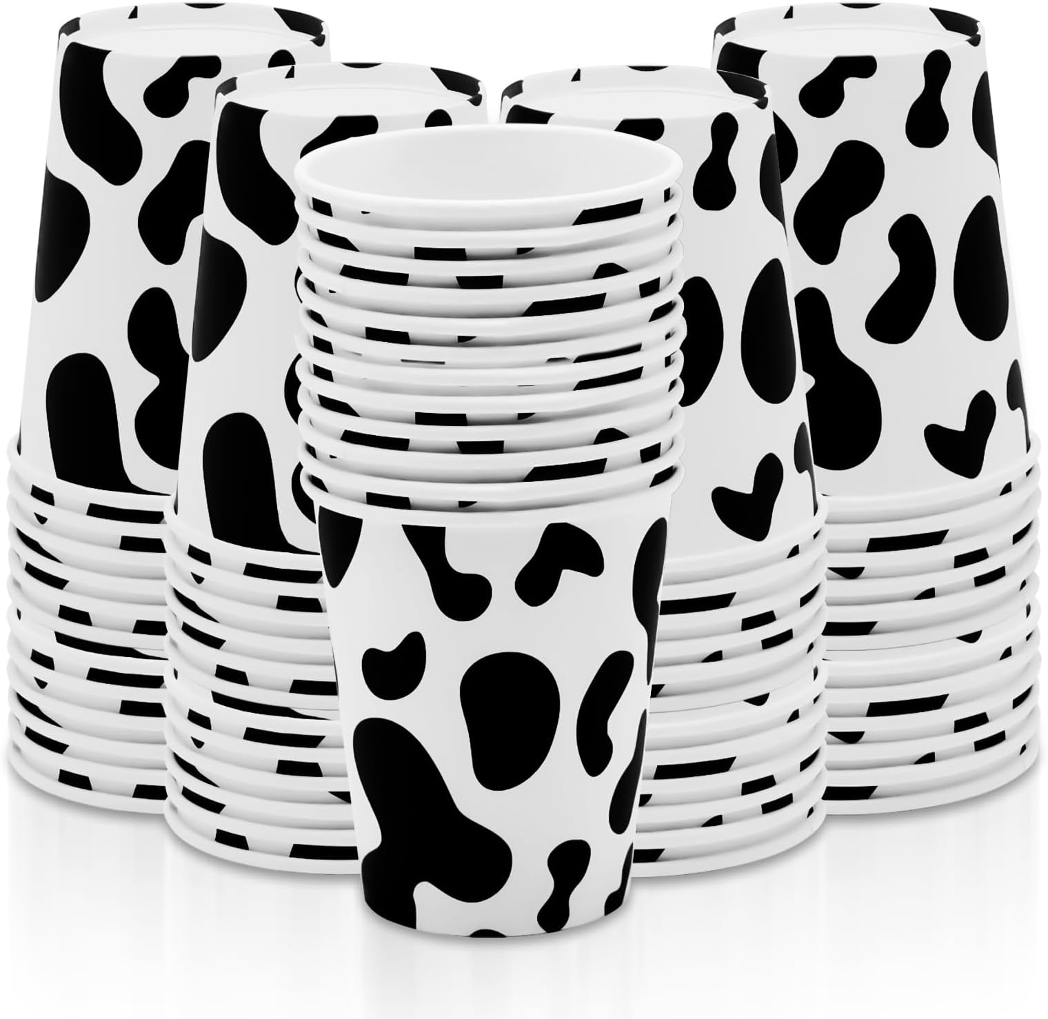 Amazon.com: Honeydak 40 Pieces Cow Cup Disposable Paper Snack Cups 9 oz ...