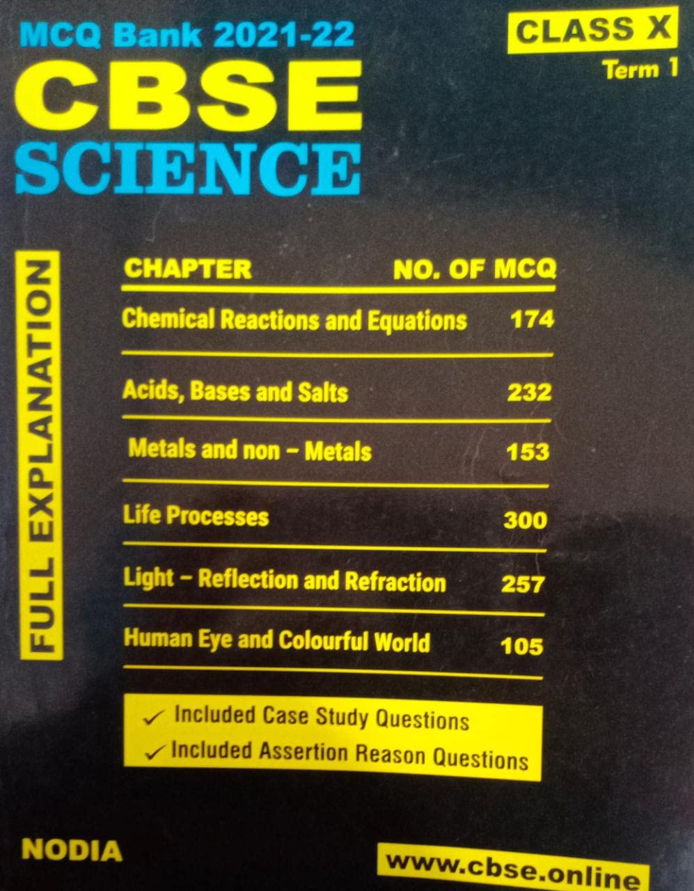 CBSE Question Bank Science Class 10 Term 1 (S) : Nodia: Amazon.in: Books