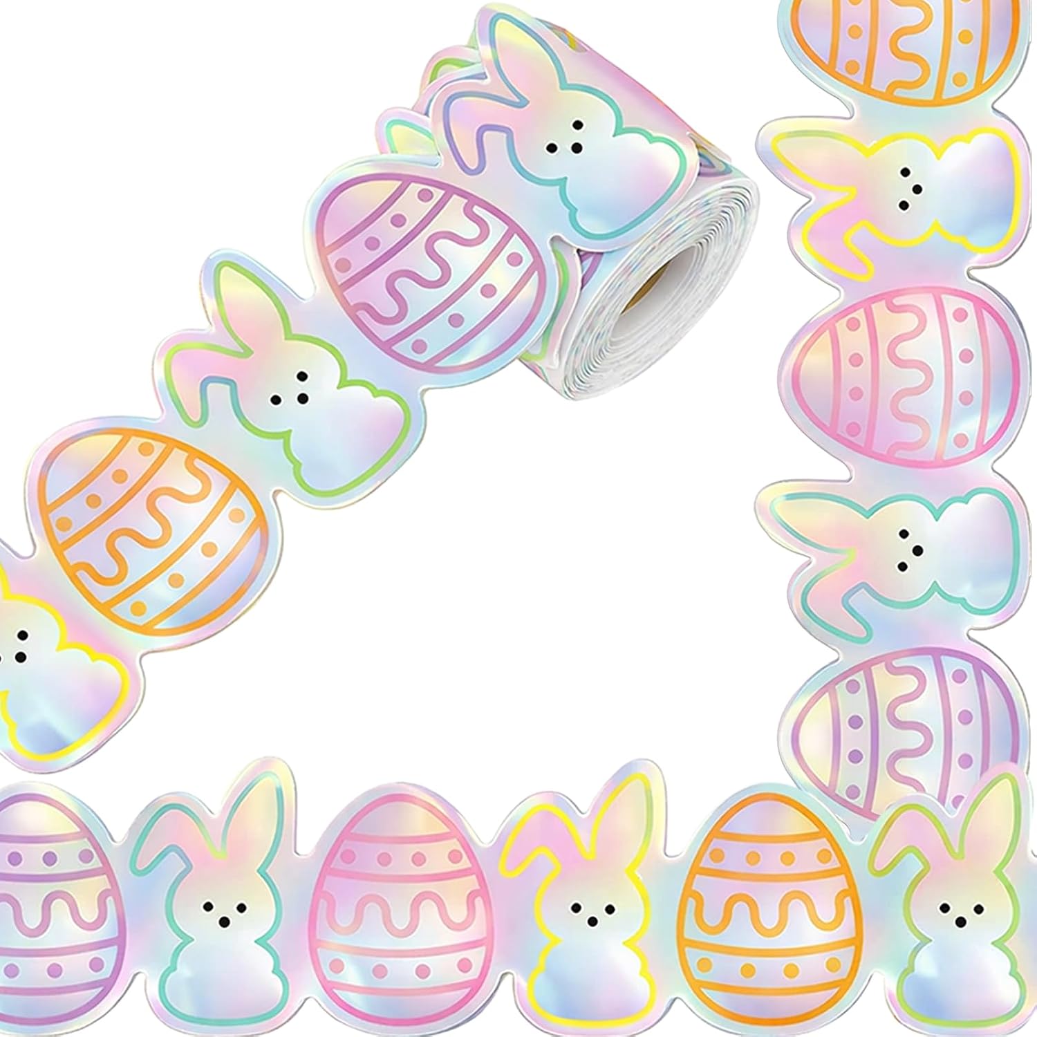Amazon.com: Tinlade 65.6 ft Easter Bunny Border Trim Easter Rabbit Egg ...