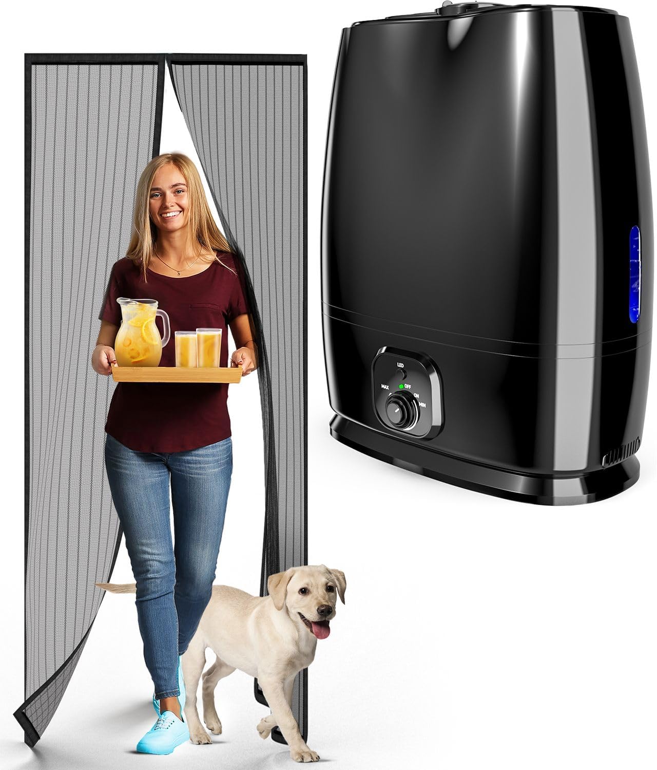 Flux Phenom Magnetic Screen Door & Everlasting Comfort Humidifier ...