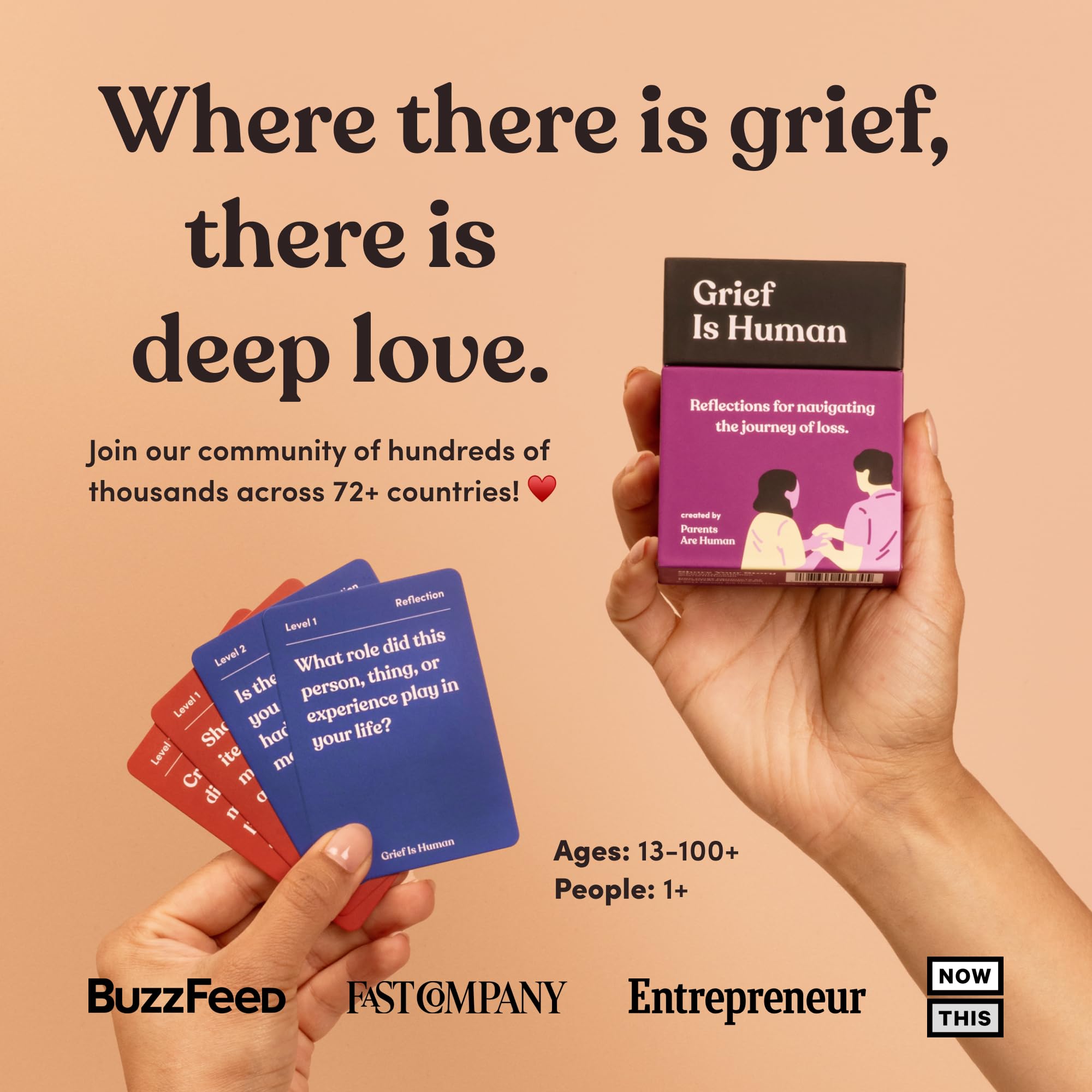 Snapklik.com : Grief Is Human Family & Friends Conversation Cards For ...
