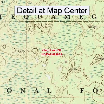 Amazon.com : USGS Topographic Quadrangle Map - Clam Lake SE, Wisconsin ...
