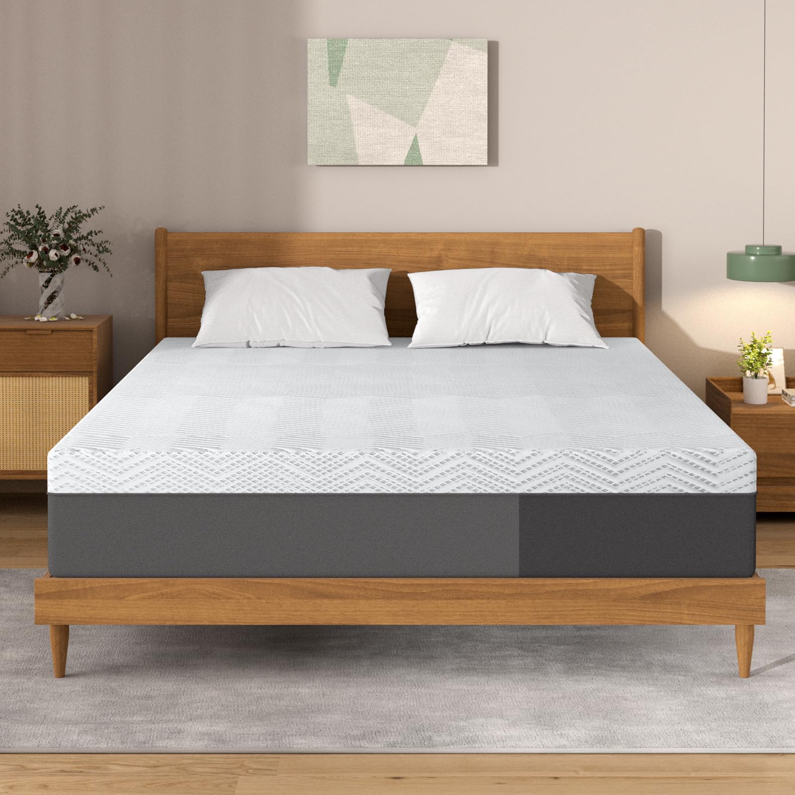 VISCOFLEX Queen Mattress, 8 Inch Memory Foam Mattress Gel Memory Foam ...