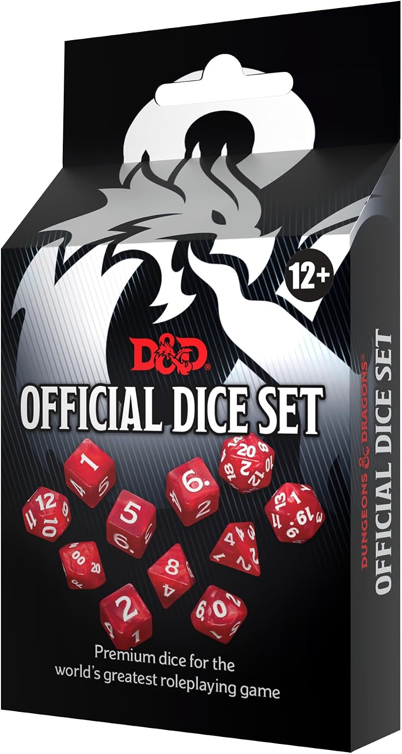 Dungeons & Dragons D&D Dungeons & Dragons Official Dice Set : Amazon ...