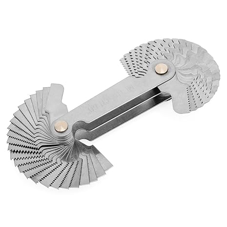 OriGlam Screw Thread Pitch Cutting Gauge Tool, Stainless Steel Metric ...