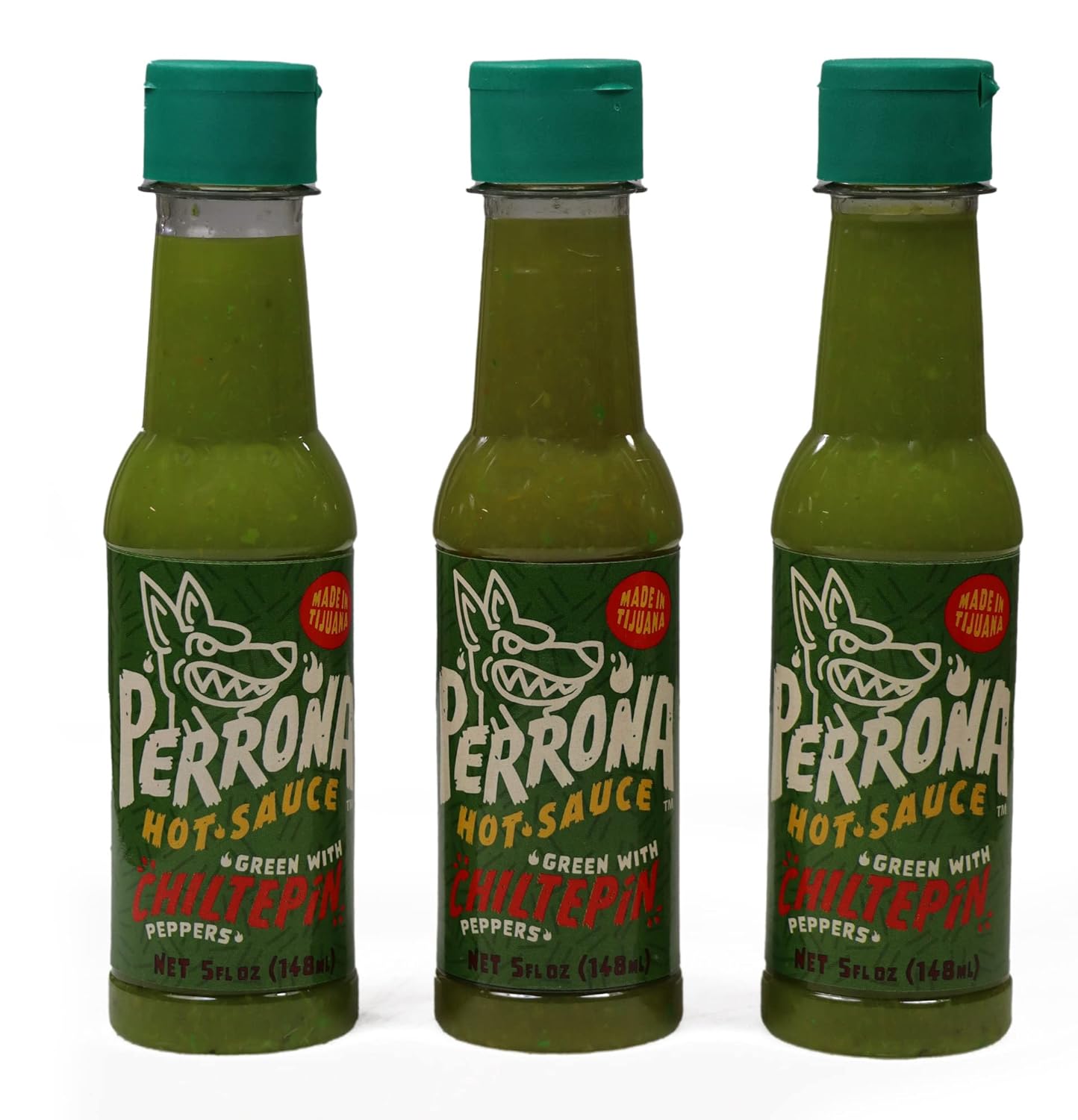 Amazon.com : La Perrona Green Chiltepin Hot Sauce 5 Ounce Bottle ...