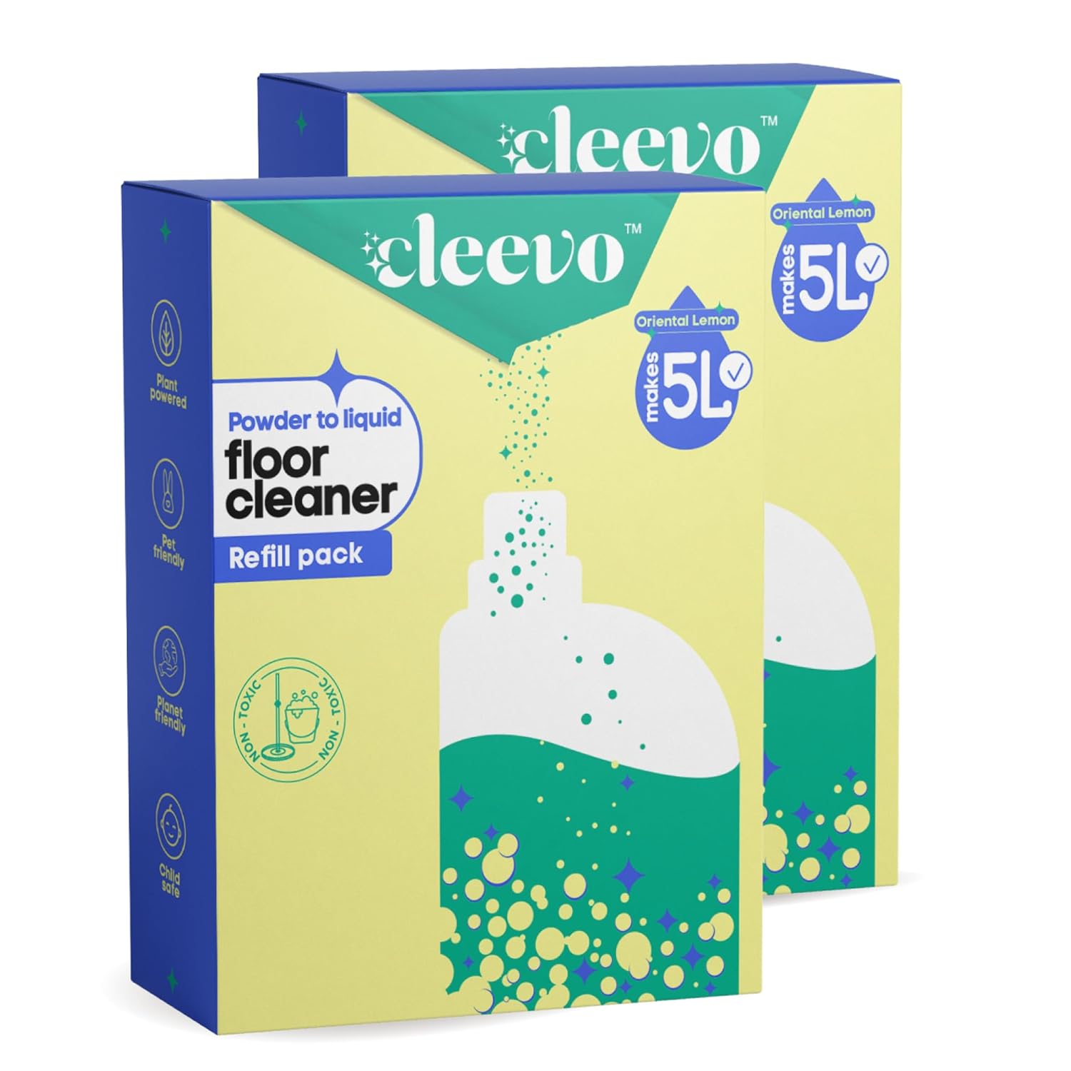 Cleevo Natural Disinfectant 10 Ltr Floor Cleaner, Refill Pack, Zesty ...