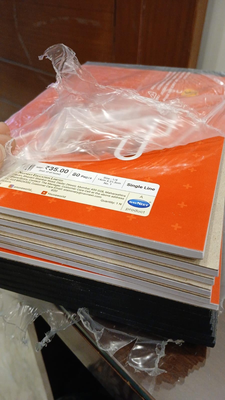 YOUVA Navneet Patti Bound | Writing Pad | 14x21.5 cm | Single Line | 80 ...