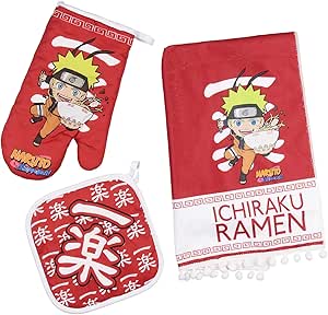 Amazon.com: Naruto Shippuden Anime Ichiraku Ramen 3 Piece Kitchen Set ...