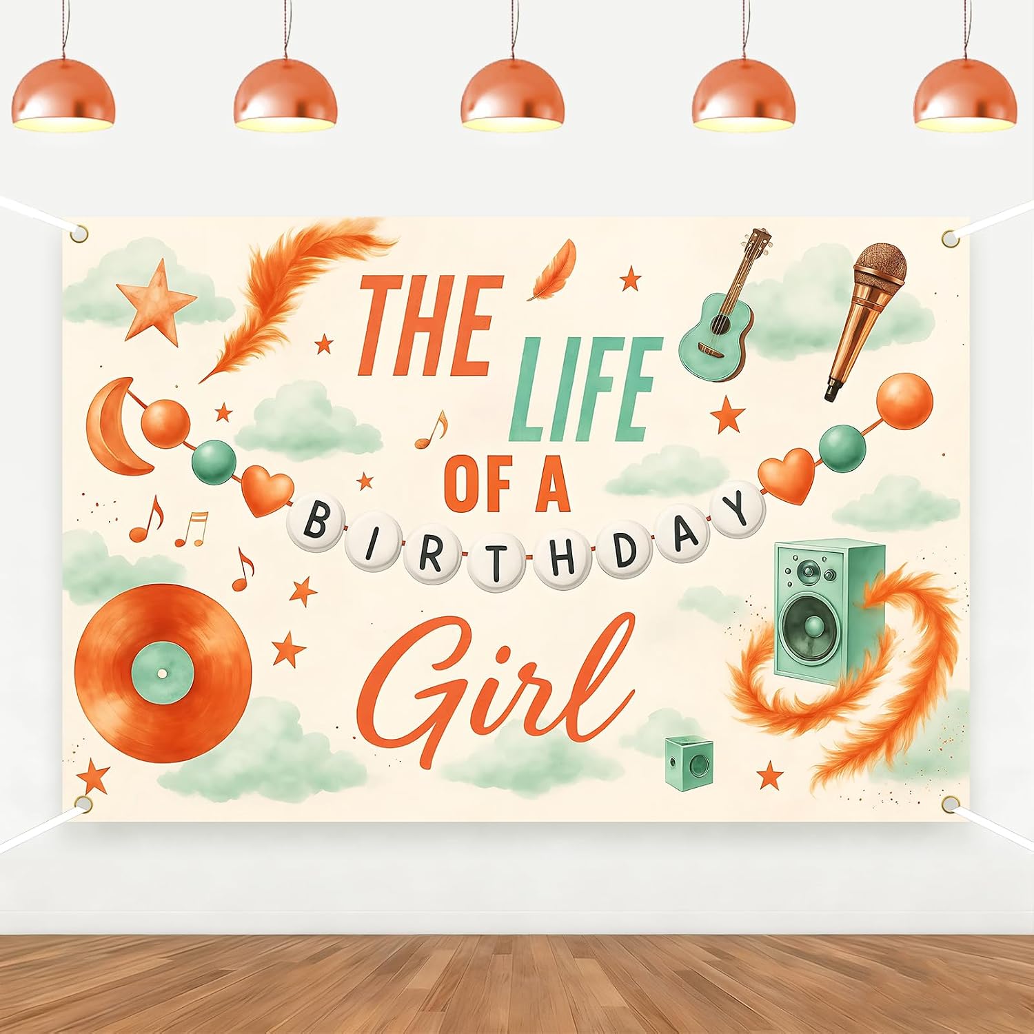 Amazon.com : The Life of A Birthday Girl Backdrop Banner Showgirl ...