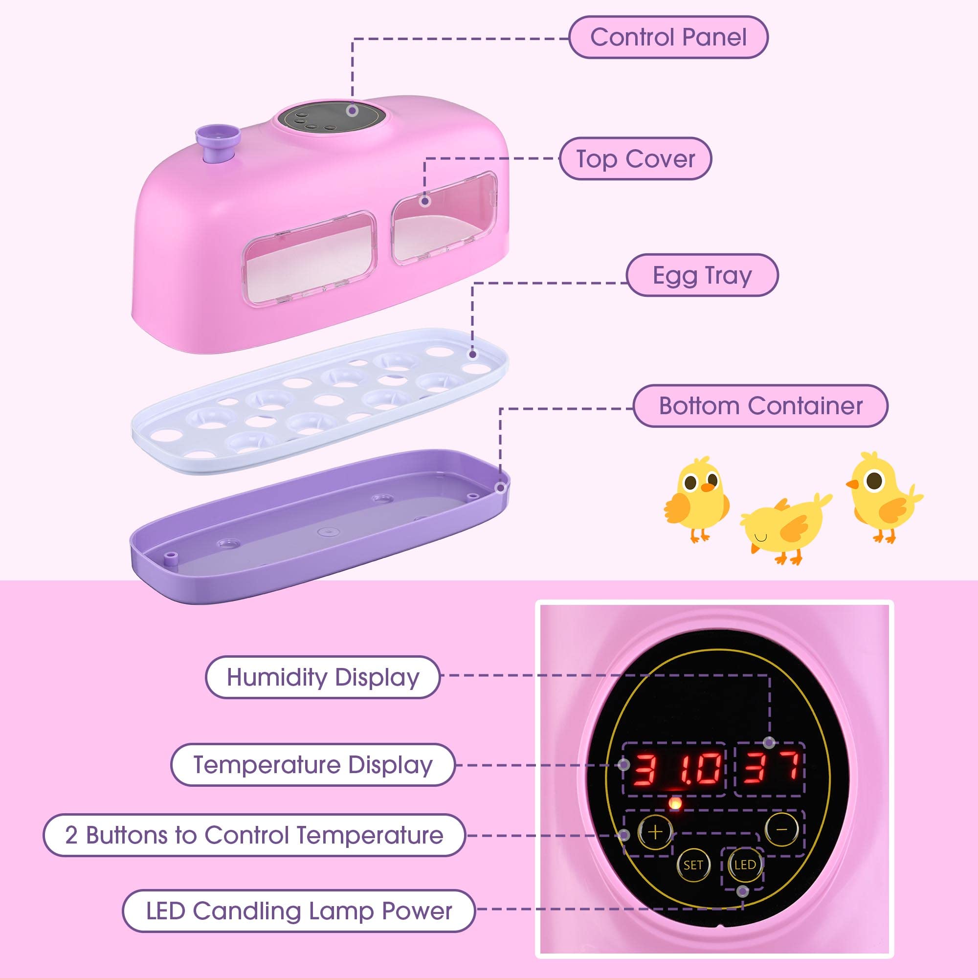 Snapklik.com : 8 Egg Incubator Digital Poultry Hatcher Humidity ...
