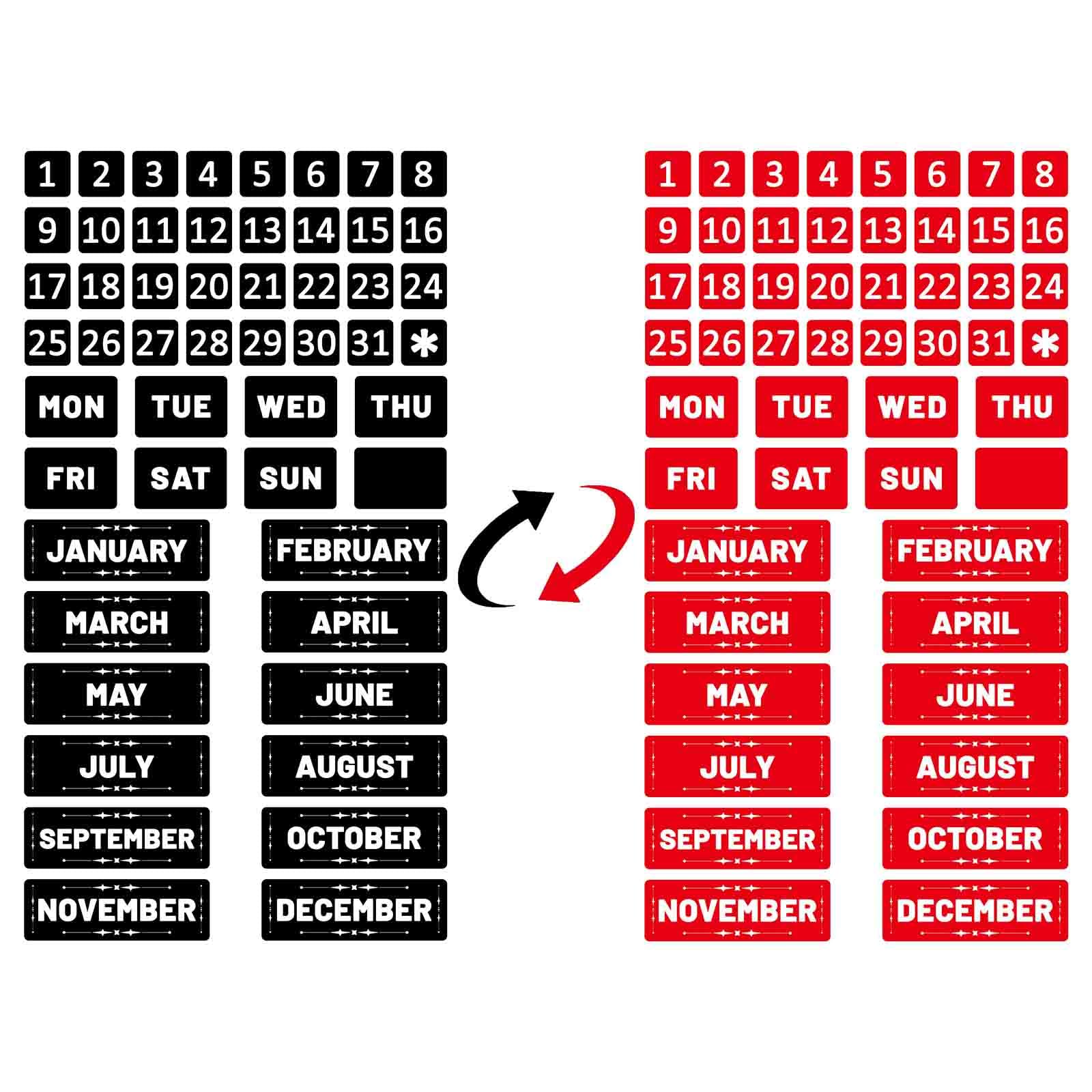 Amazon.com: Double-Sided Magnetic Numbers and Months for Dry Erase ...
