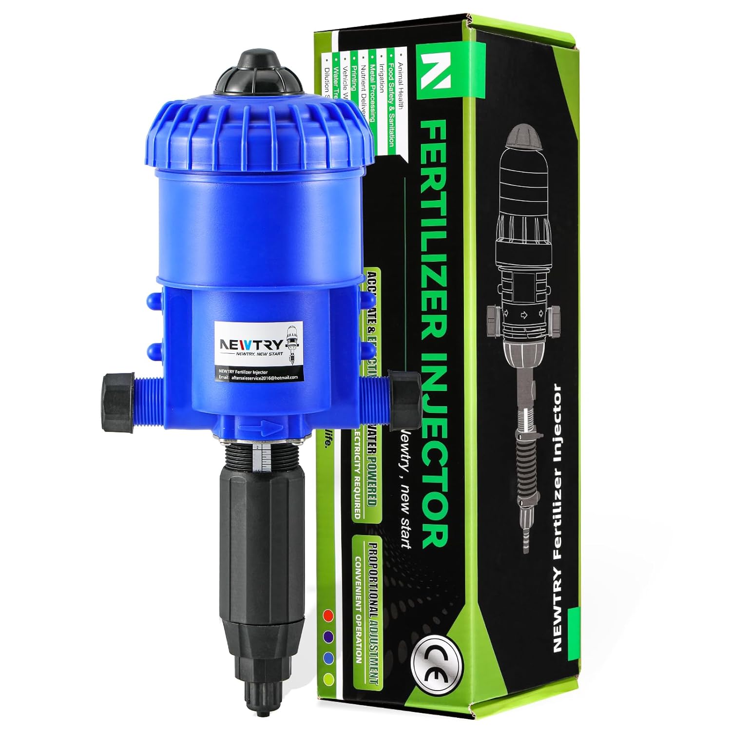 NEWTRY 0.2~2% Water Powered Flow Dosing Pump Hydraulic Chemical ...