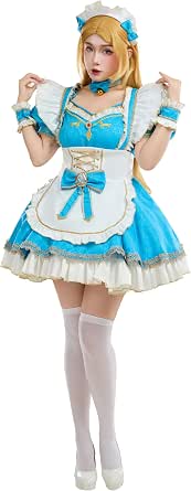 Amazon.com: Mobbunny Women's Princess Cosplay Costume Maid Costume ...