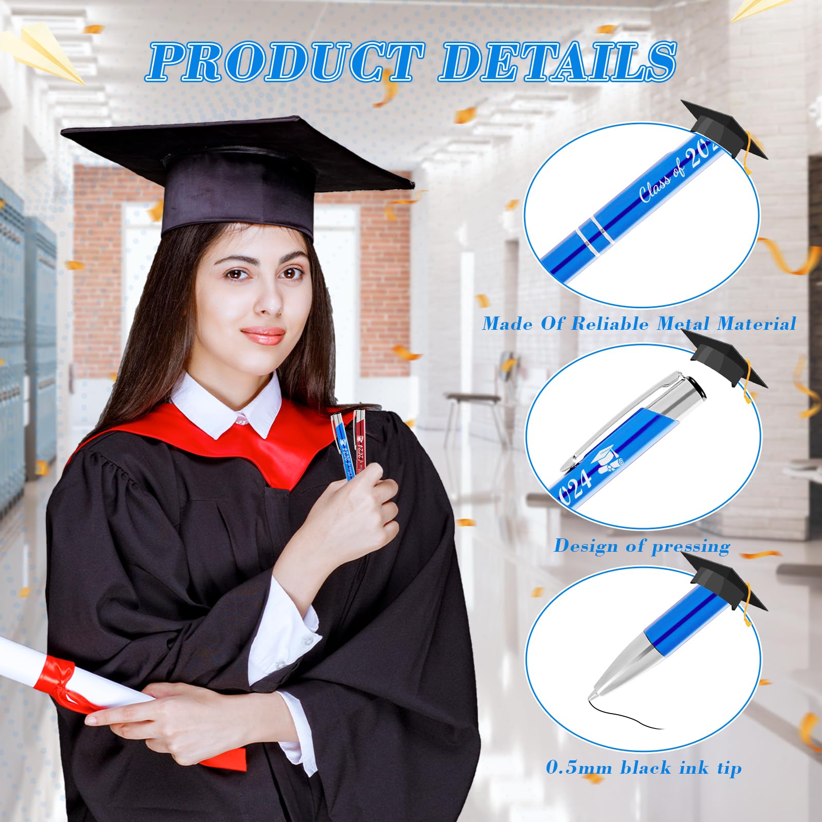 Snapklik.com : NEWEST 12 Pieces Graduation Pens, Class Of 2024 ...