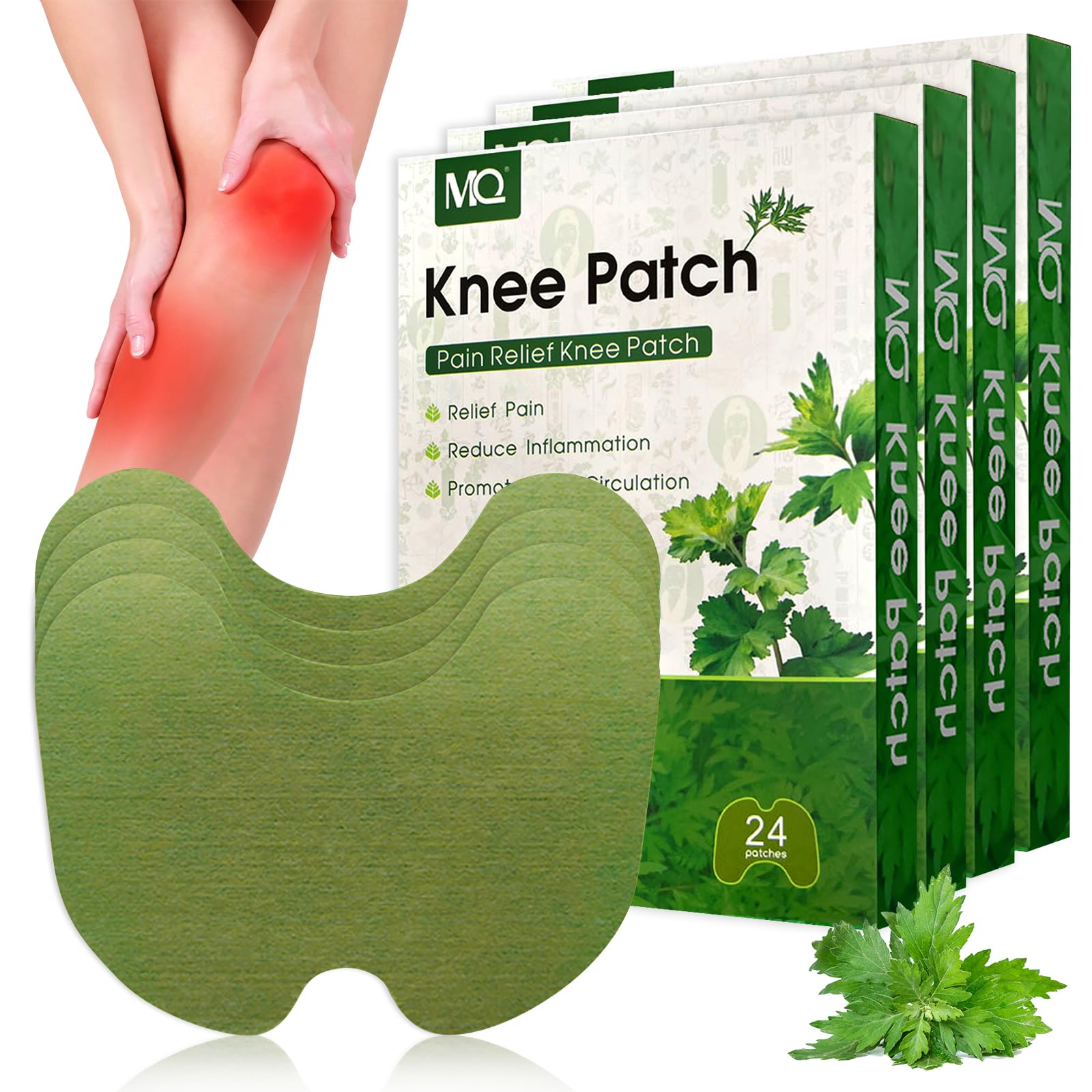 96 Pièces Patch Anti Douleur Genoux, Patch de Soulagement de La Douleur ...