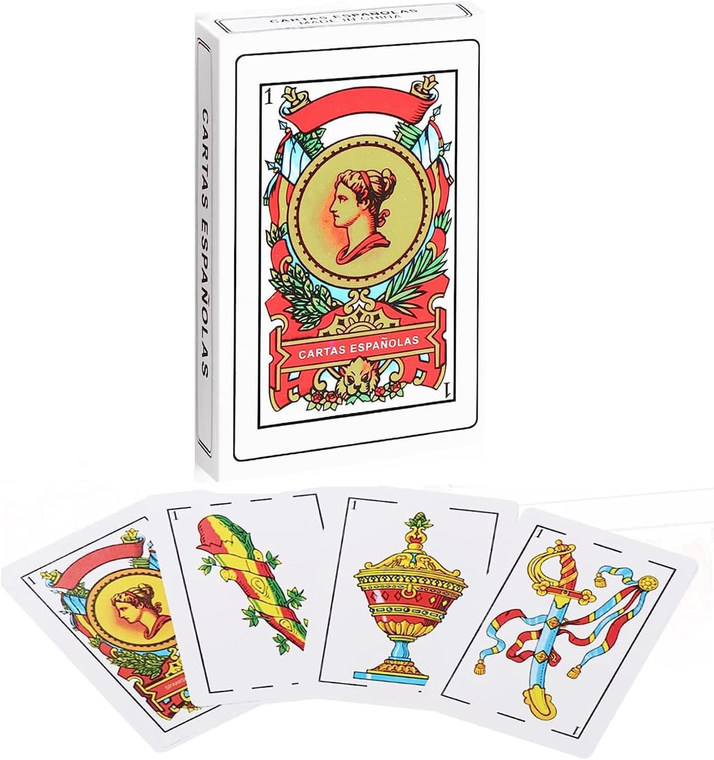 Amazon.com: Original Spanish Cards Deck, Briscas Cards Puerto Rico ...