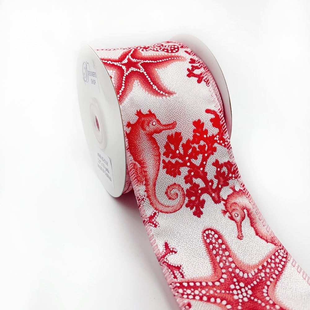 Amazon.com: Designer’s Shop WR 63-5156 Blue Rose Floral on Cream Wired ...