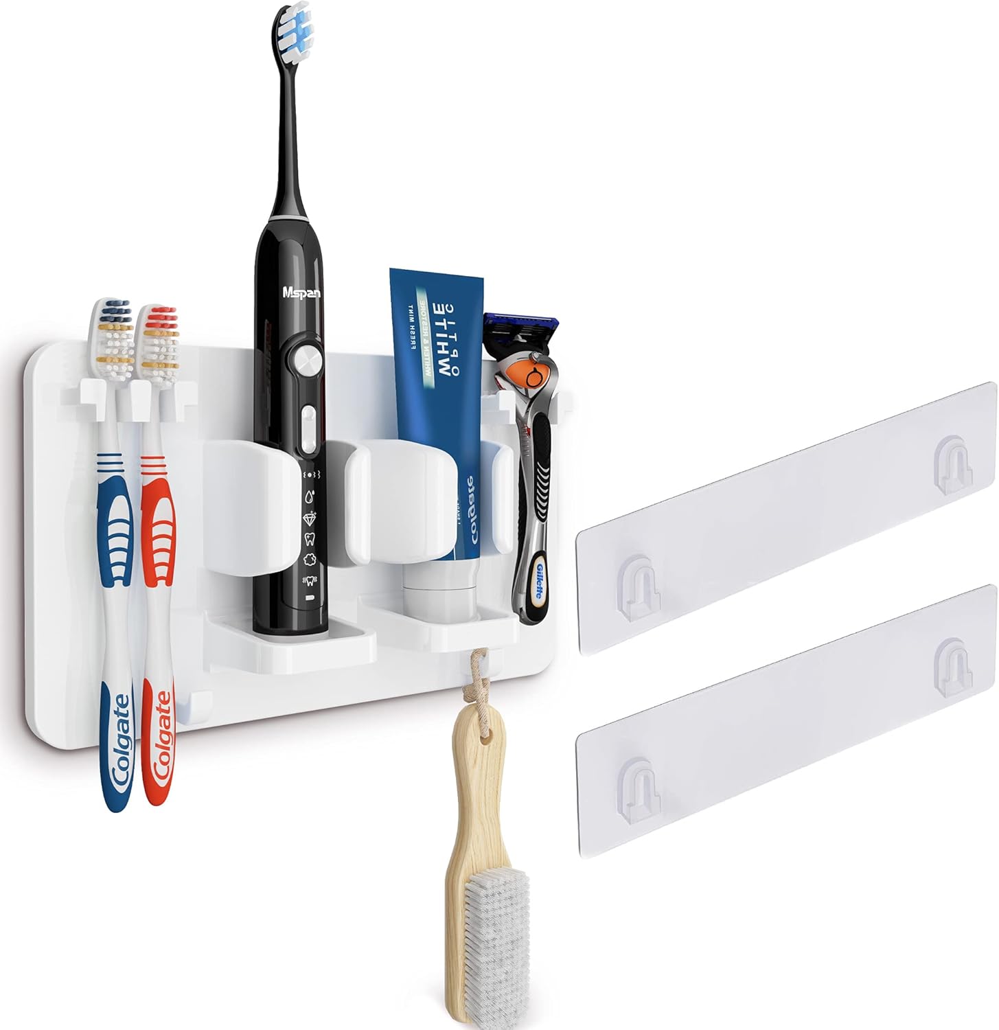 Amazon.com: Mspan Shower Toothbrush Razor Holder 1 Pack & Replacement ...