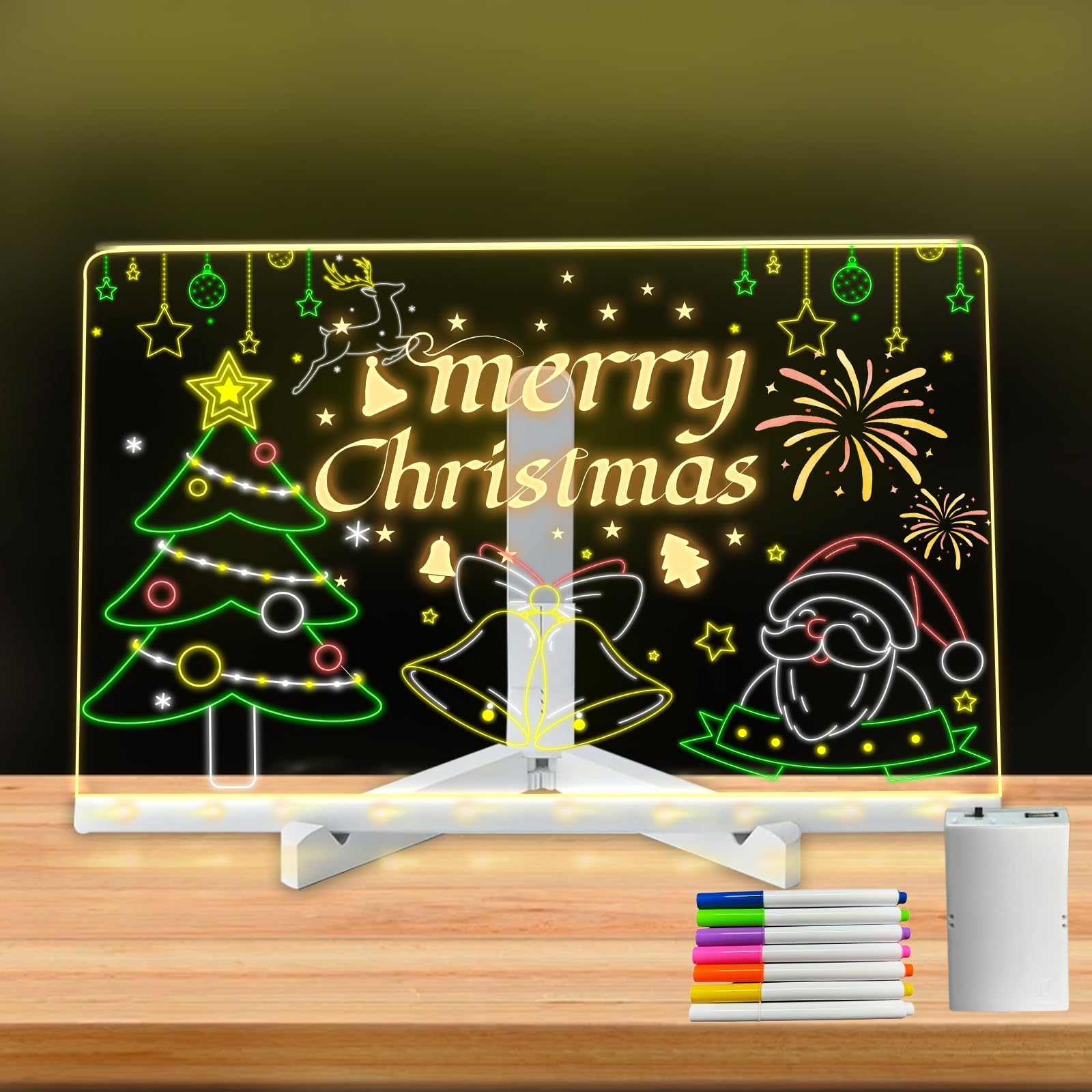 Amazon.com : Led Note Board with Colors, Acrylic Dry Erase Board with ...