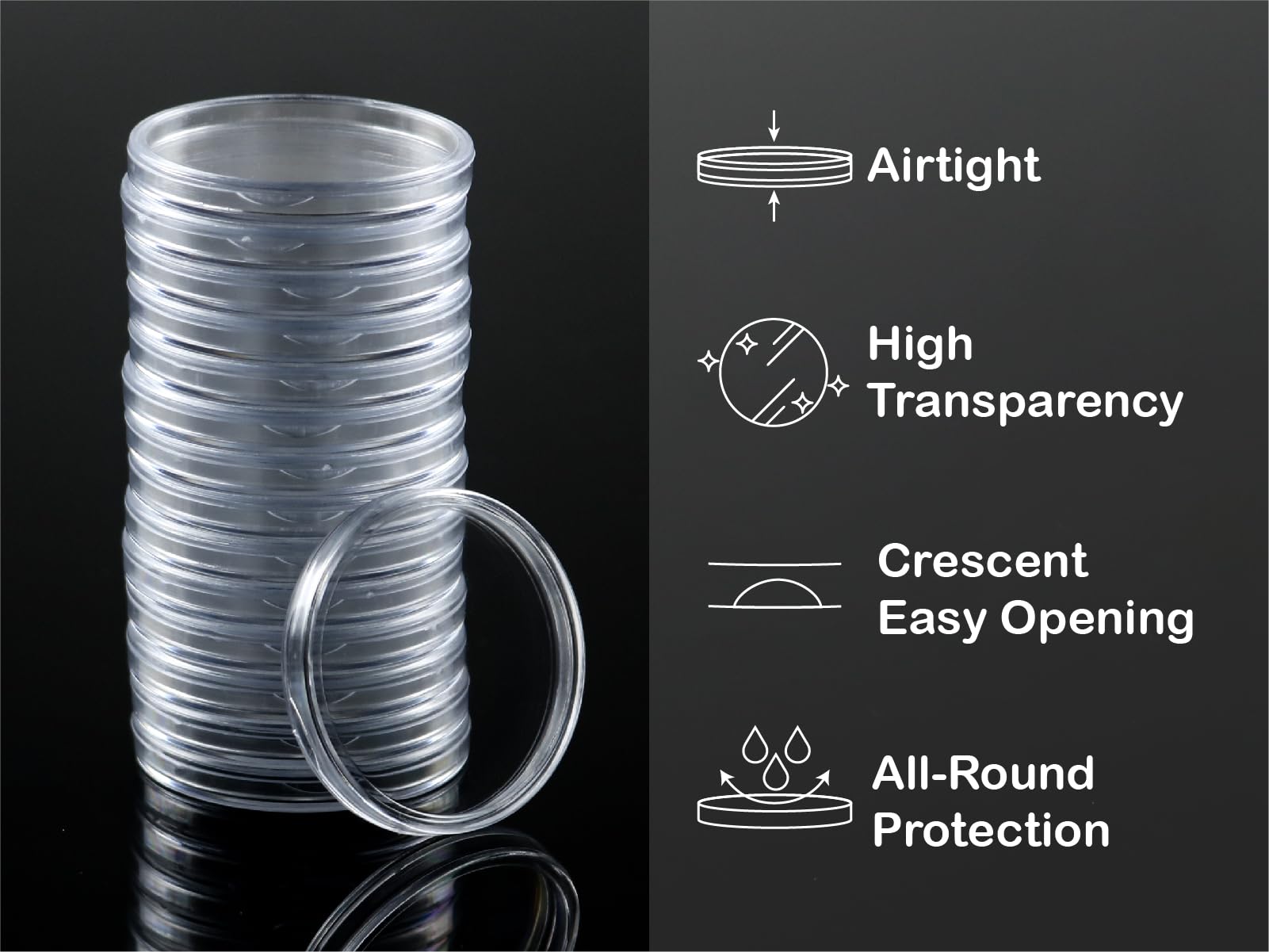 Snapklik.com : 40mm Coin Capsules, Silver Eagle Coin Capsules, Copper ...