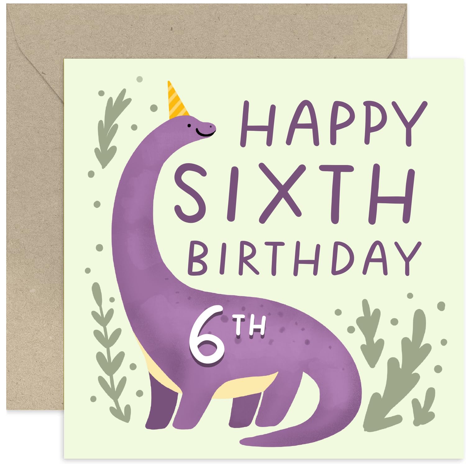 Amazon.com : Old English Co. Happy 6th Birthday Card for Boy or Girl ...