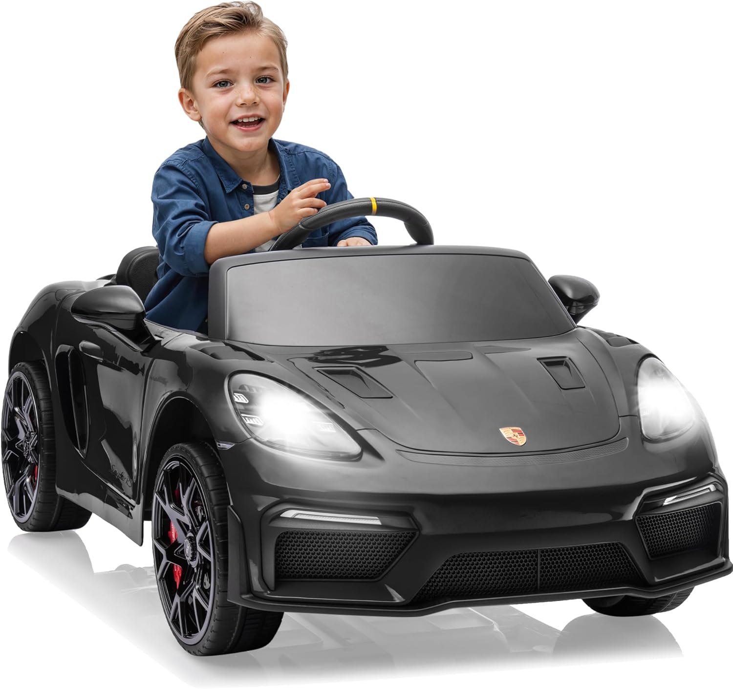 Amazon.com: First Ride On Licensed Porsche 718 12V Electric Car for ...