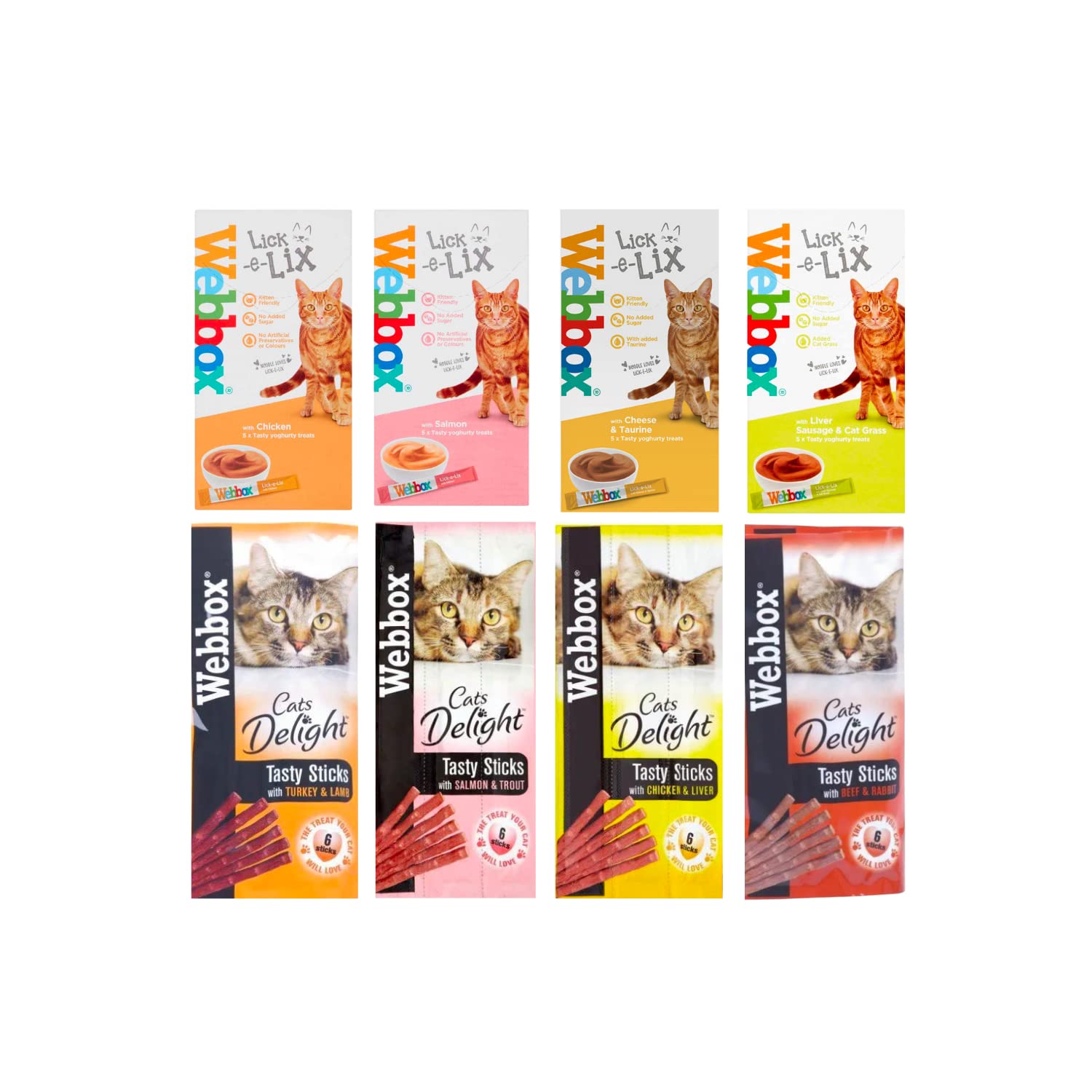 Buy Webbox Lick-e-Lix Cat Treats Bundle Contains 4x Lick-e-Lix (1x ...