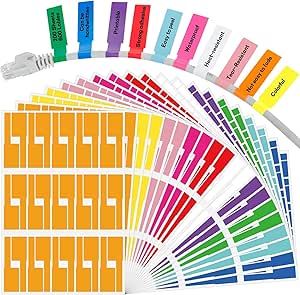 600 Pcs Cable Labels for Electronics, Self Adhesive Wire Tags to Mark ...