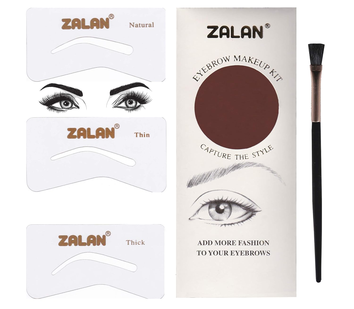 Amazon.com : Zalan Cosmetics Ultimate Multi-Tasking Cosmetic Eyebrow ...