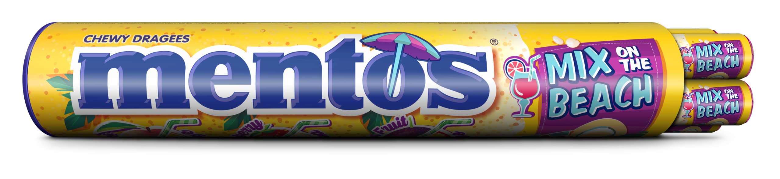 Buy Mentos Chewy Dragees Exclusive Variety Pack In One Tube, Peach ...