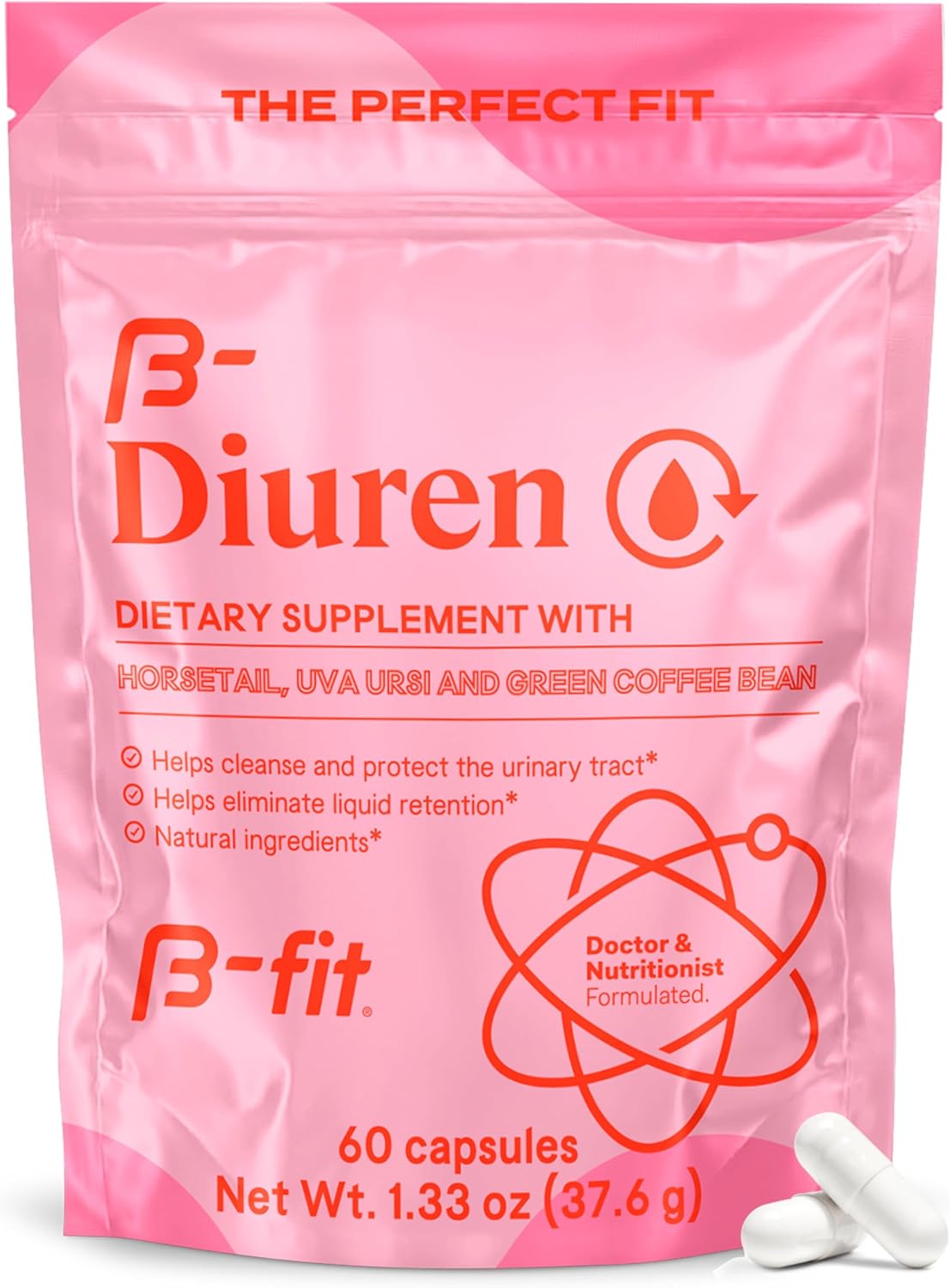 Amazon.com: B-FIT B Diuren - Diuretic Capsules with Caffeine, Horsetail ...