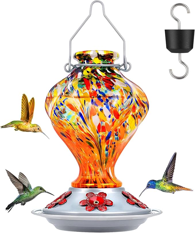 Amazon.com : Hummingbird Feeder, BOLITE Glass Hummingbird Feeders for ...